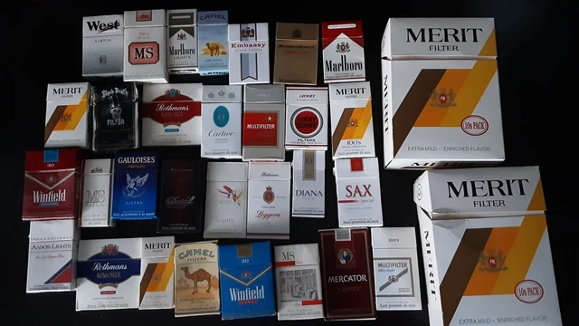 PACCHETTI VUOTI DI Sigarette ORIGINALI ANNI 80 E 90-Collezione EUR 60 ...