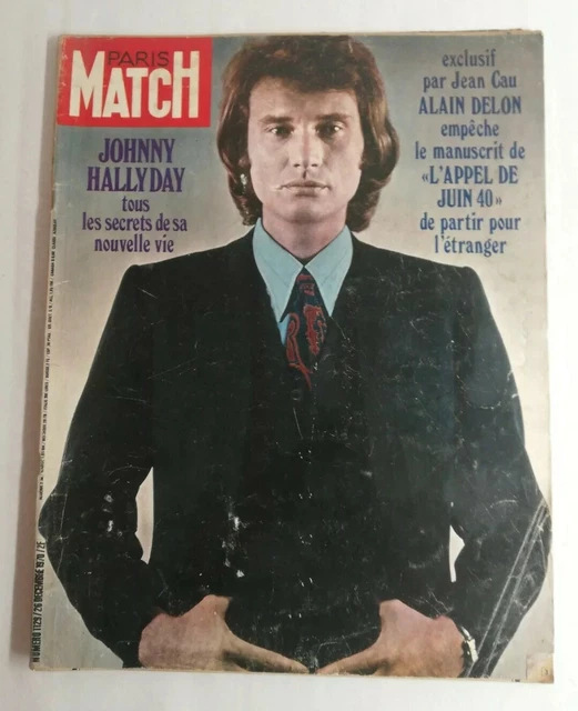 N31 MAGAZINE PARIS-MATCH No. 1129 26 December 1970 Johnny Hallyday ...