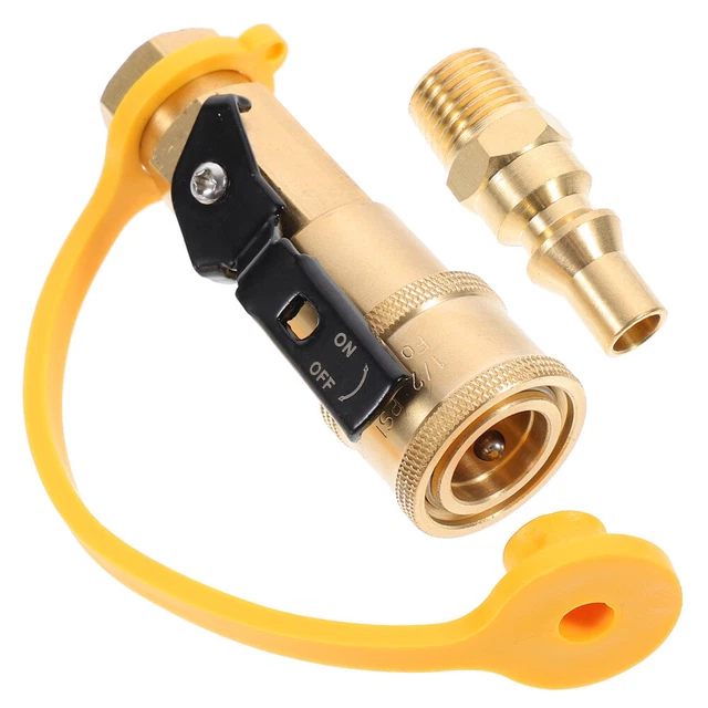GAS QUICK CONNECT Fitting Adapter Ball Valve Connector Brass £17.15 ...