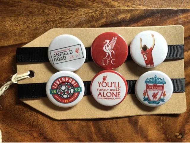 LIVERPOOL FC LFC Premiership Football YNWA - Button Pin Badge Set £5.49 ...