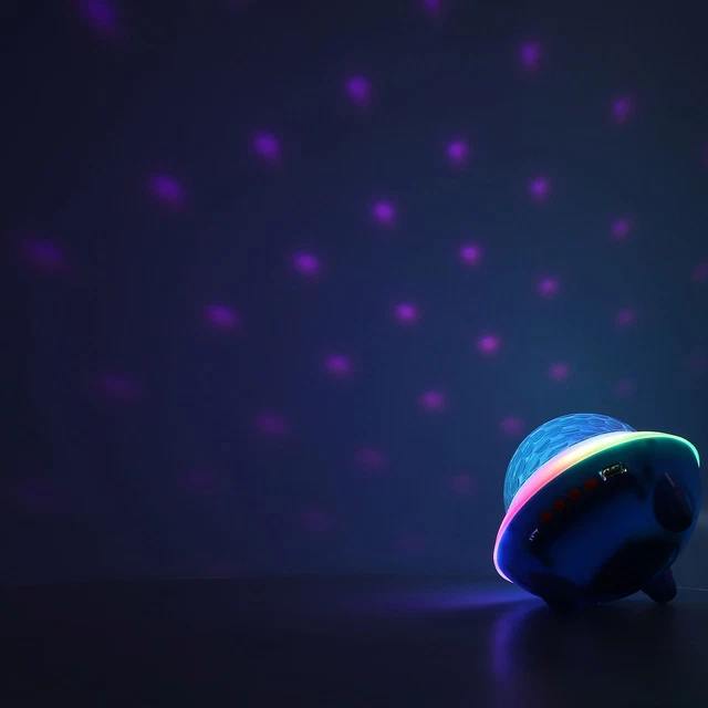 BALL PROJECTION LAMP Desktop Music Light USB Charging RGB Party Light ...