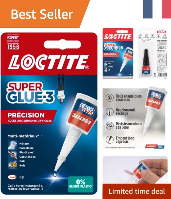 LOCTITE SUPER GLUE-3 Précision 5g - Colle Forte et Transparente à ...