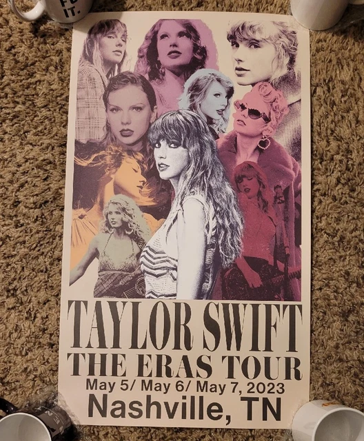 TAYLOR SWIFT THE Eras Tour Poster NASHVILLE, TN 14x24 £72.36 - PicClick UK