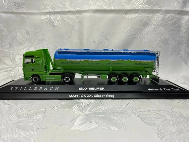 TRACTEUR DE SILO Herpa MAN TGX XXL Melmer « Stillebach » EUR 50,00 ...