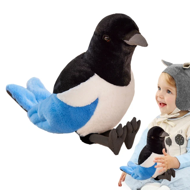 MAGPIE BIRD STUFFED Animal Soft Plush Toy Plush Bird Doll Kids Gift £13 ...