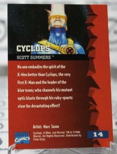 CYCLOPS # 14 X-Men Marvel '95 Fleer Ultra Nm Super Heroes Non-Sport ...