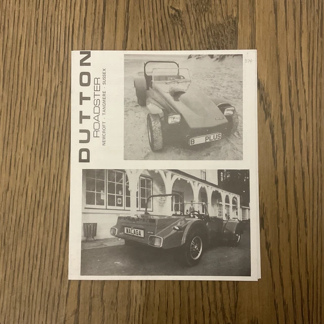 1975 DUTTON ROADSTER B Plus Malaga Sussex Brochure Rare EUR 12,06 ...