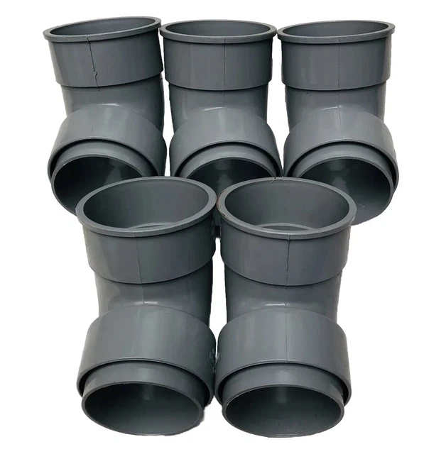 5 X OSMA Rainwater Downpipe 0T025G Offset Bend Socket 67.5 Degree 68mm ...