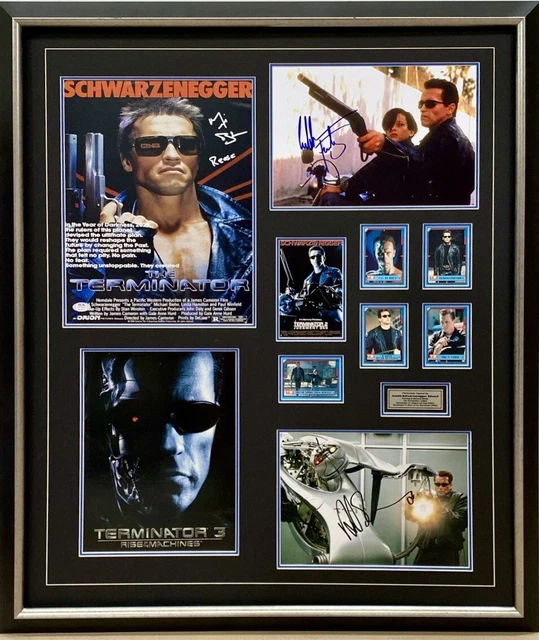 ARNOLD SCHWARZENEGGER SIGNED Photo +Poster Terminator +FURLONG +BIEHN ...