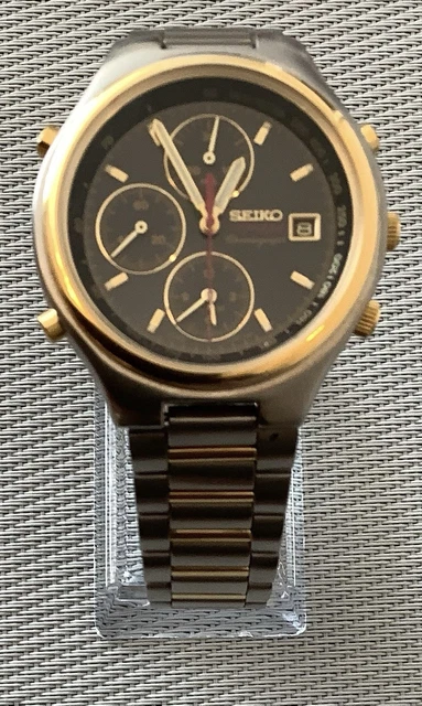 VINTAGE SEIKO TITANIUM Chronograph/Alarm Men’s Watch. 7T32-7D00 £19.05 - PicClick UK