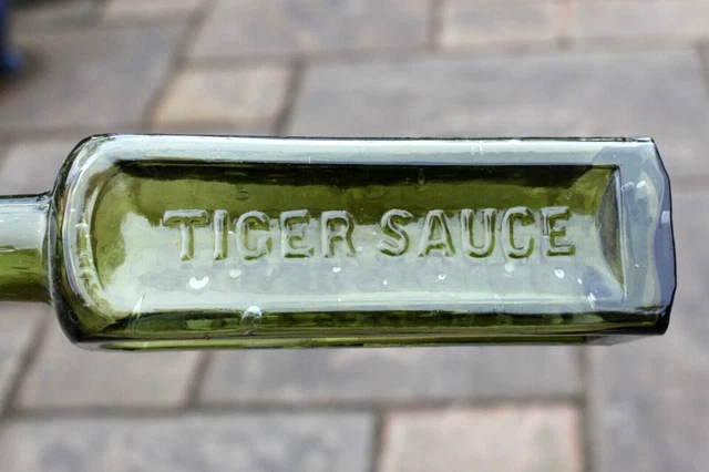 VINTAGE C1880'S FLETCHERS TIGER SAUCE SELBY YORKSHIRE CRUDELY MADE ...