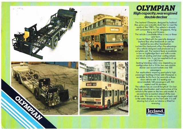 LEYLAND OLYMPIAN DOUBLE Decker Bus Chassis Original Factory ...
