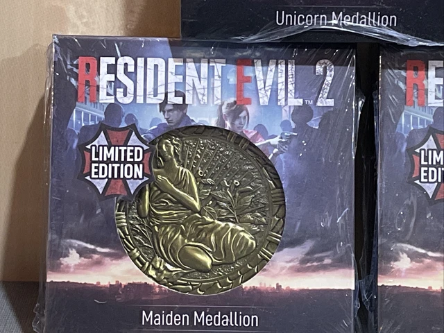 STATUA RESIDENT EVIL 2 Remake PS4 Limitata Maiden Medallion EUR 91,89 ...