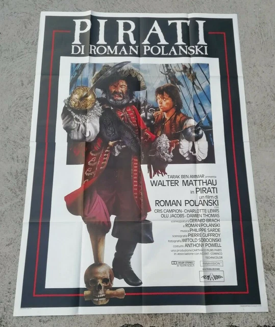MANIFESTO 4F PIRATI Pirates Roman Polanski Walter Matthau GALEONE ...
