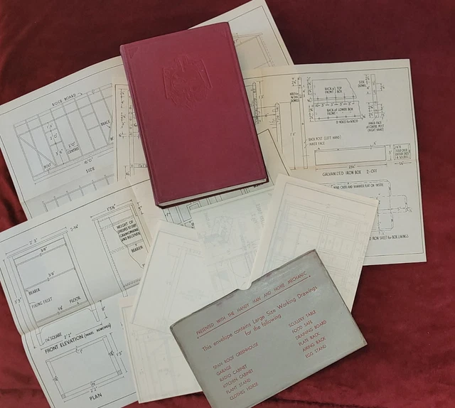 VINTAGE BOOK: THE Handyman And Home Mechanic Odhams Press Plus Working ...