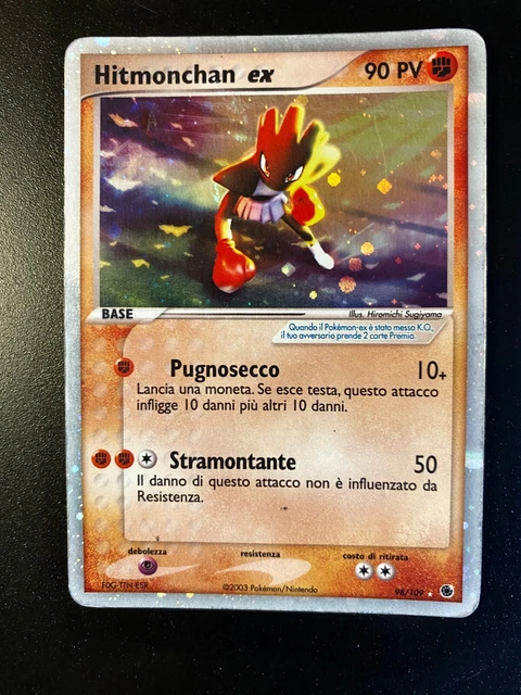 CARTA POKEMON-HITMONCHAN EX-98/109-HOLO-ITA -EX Hidden Legends 2005 EUR ...