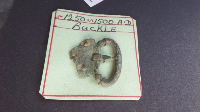 MEDIEVAL BUCKLE from OLD COLLECTION found metal detecting finds-river ...