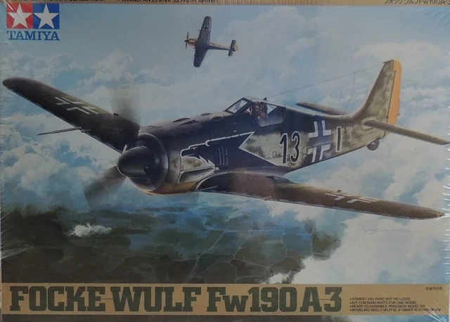 Wwii German Focke Wulf Fw190 A 3 Tamiya 1 48 Plastic Model Airplane Kit