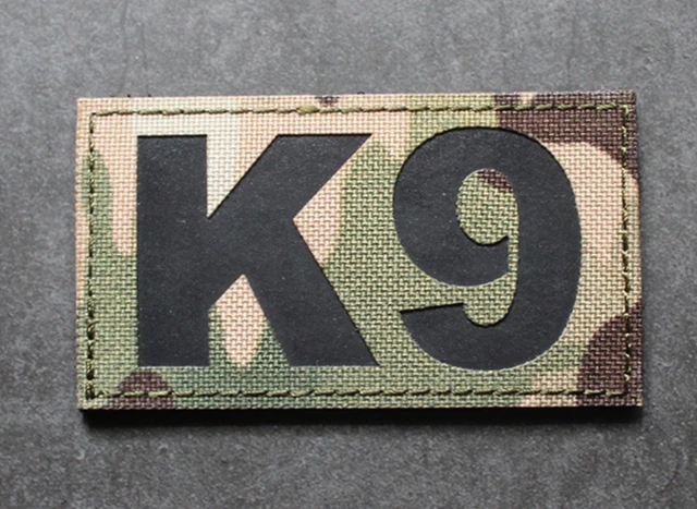 K9 OFFICIAL VELCRO® Dog Handler Patch Combat MWD Military Reflective ...