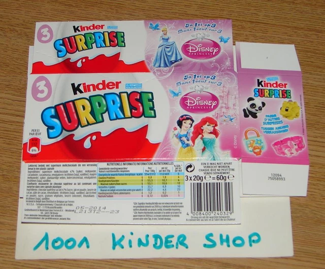 KINDER 3PACK TRIPACK Ft Disney Princess Princesses - 2013 Be Benelux ...