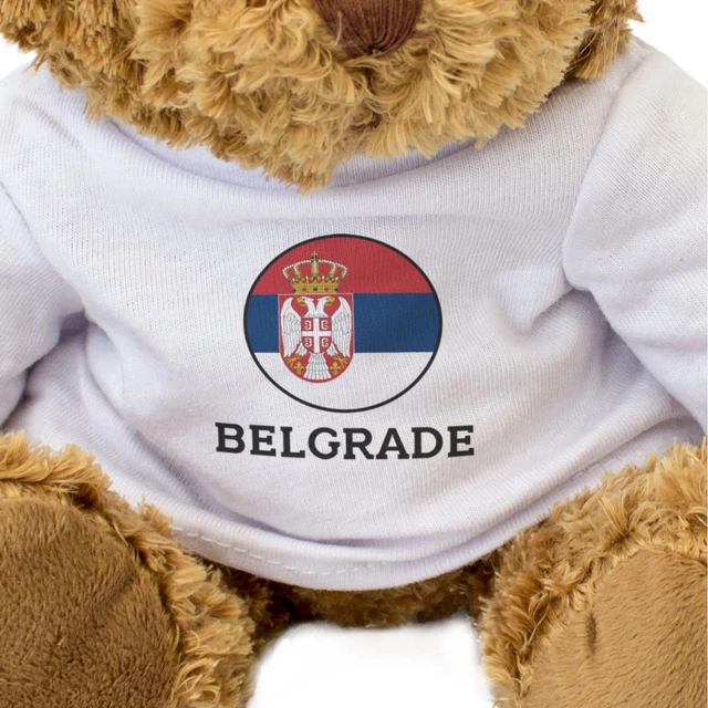 BELGRADE (SERBIA FLAG ROUNDEL) - Teddy Bear - Cute Funny Souvenir Gift ...