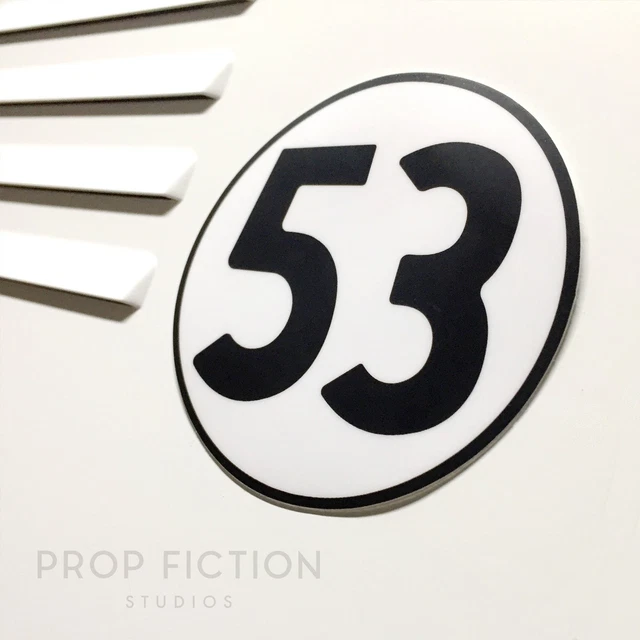 HERBIE: THE LOVE Bug - Prop 53 Racing Helmet Sticker / VW Beetle ...