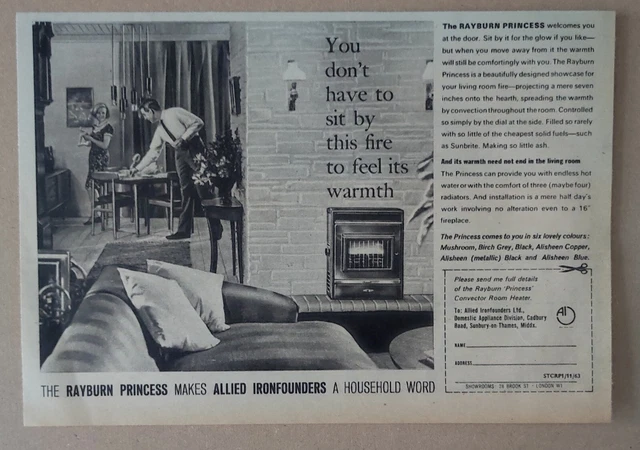 ALLIED IRONFOUNDERS-RAYBURN PRINCESS Convector heaters Original UK ...