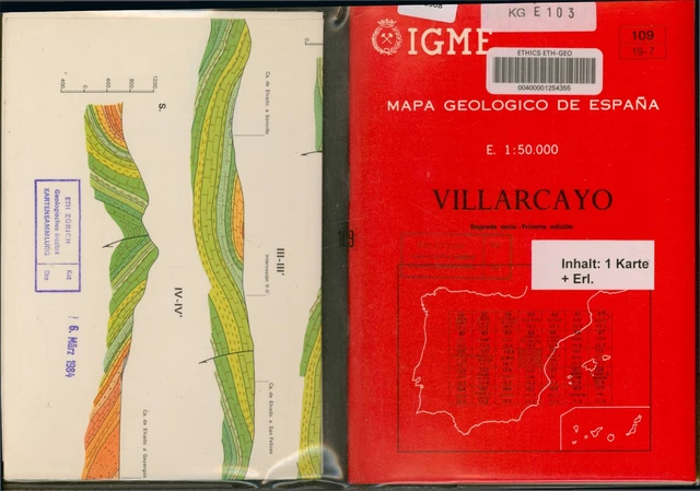 MAPA GEOLOGICO DE Espana. No. 109. Part 19-7. VILLARCAYO. 1:50.000 (1 ...