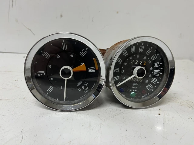 TRIUMPH VITESSE MK2 Speedometer And Rev Counter Jaeger £50.00 - PicClick UK