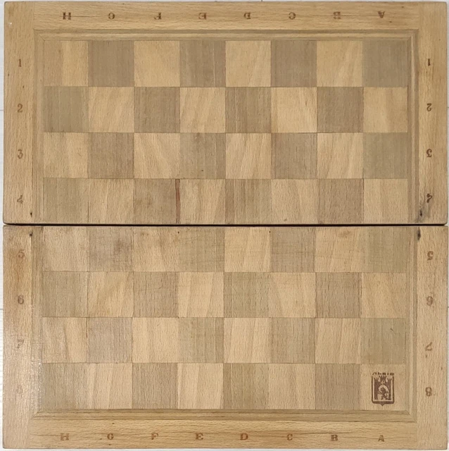 RARA SCACCHIERA SOVIETICA vintage in legno degli anni '70 Scacchiera ...