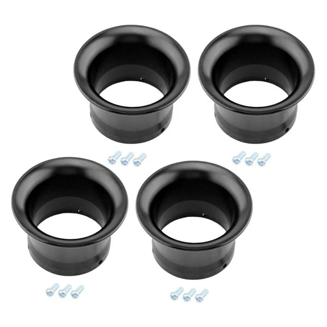 4PCS 2 INCH Air Intake Trumpet Velocity Stack Adapter for Carburetor ...