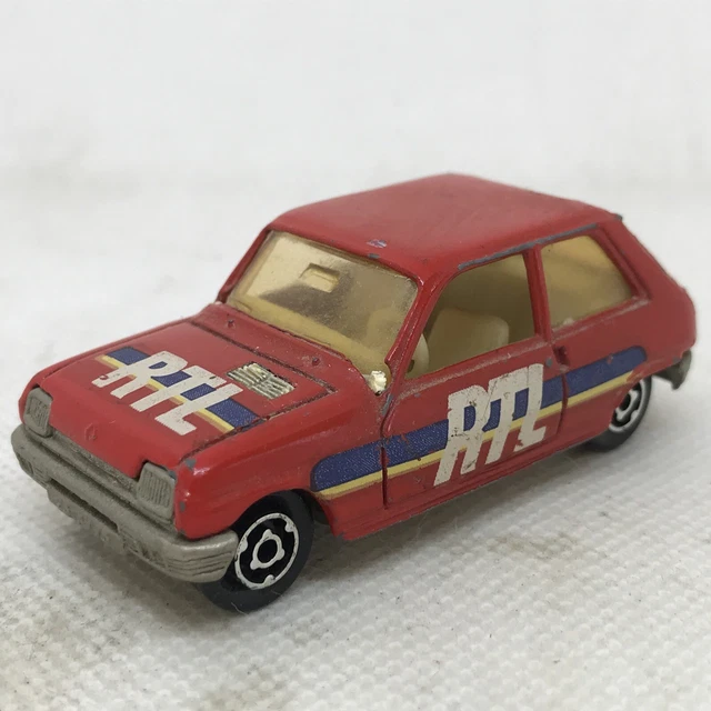 MAJORETTE RENAULT 5 N° 257 RTL Rouge Fabriqué En France 1:55 EUR 20,21 ...