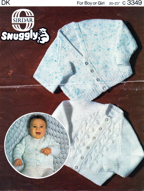 ~VINTAGE 1970S SIRDAR Baby Knitting Pattern For Two Pretty Cardigans ...