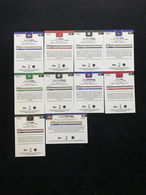 2025-26 TOPPS FLAGSHIP LeBron James Stephen Curry Lonzo Ball Lot*10 ...