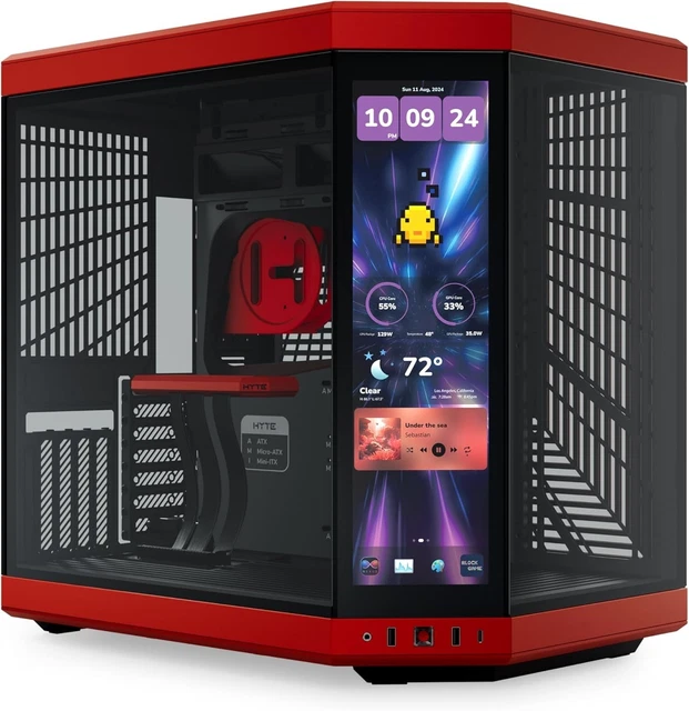 HYTE Y70 TOUCH Infinite Mid Tower Case Black Cherry CS-HYTE-Y70TTI-RB M ...