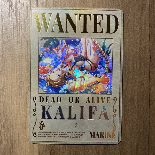 🔥 KALIFA ONE Piece Wanted Poster Goddess Anime Waifu Card ACG 🔥 EUR 11 ...