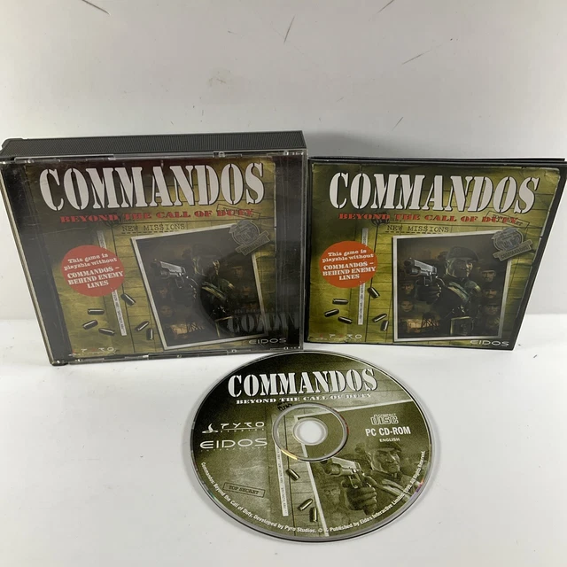 COMMANDOS BEYOND THE Call Of Robuste En Bijou Étui PC Cd-Rom. avec Manuel EUR 29,96 - PicClick FR