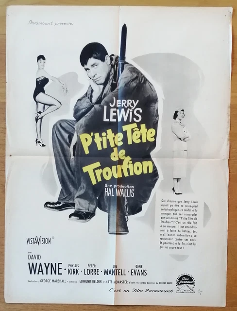 P'TITE TETE DE TROUFION jerry lewis affiche cinema originale 80x60 '57 ...