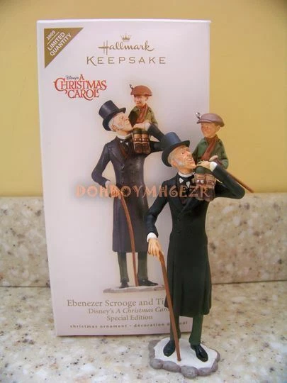 HALLMARK 2009 EBENEZER Scrooge and Tiny Tim Disney A Christmas Carol ...