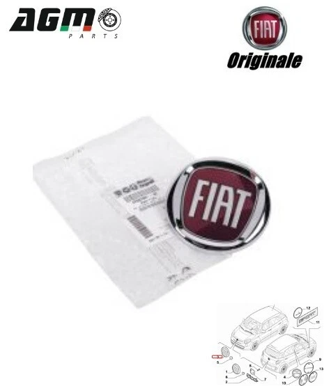 FREGIO STEMMA LOGO Anteriore Originale Fiat 500L 500X Tipo Ducato ...
