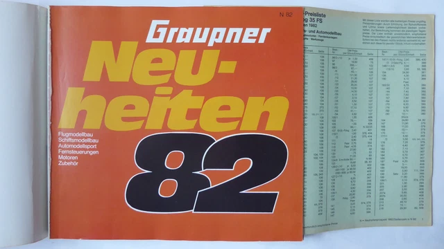 GRAUPNER MODELLBAU - Katalog 35 FS von 1982 mit Preisliste EUR 25,00 ...