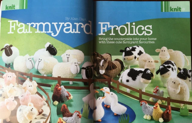 KNITTING PATTERN ALAN Dart Farmyard Frolics farm animals horse sheep ...