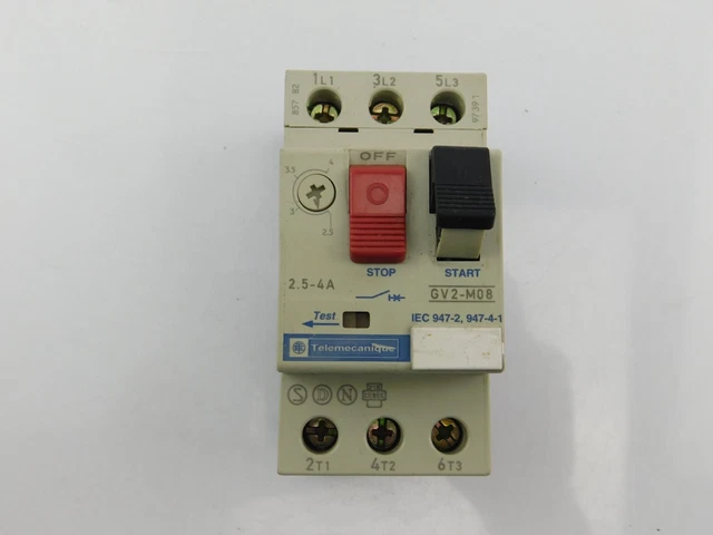 TELEMECANIQUE INTERRUPTEUR DE Protection Du Moteur GV2-M08 2.5- 4A EUR ...