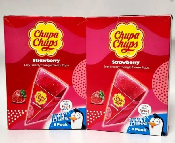 CHUPA CHUPS EEZY Freezy Triangle Freeze Strawberry Pops Doppelpack EUR ...
