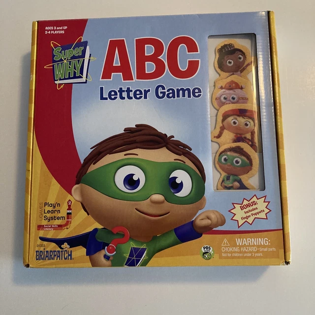 PBS KIDS SUPER Why ABC Letter Board Game 2009 Ages 3+ *missing ...