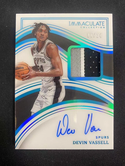 22-23 PANINI IMMACULATE Devin Vassell 06/24 Patch Autographs Jersey ...