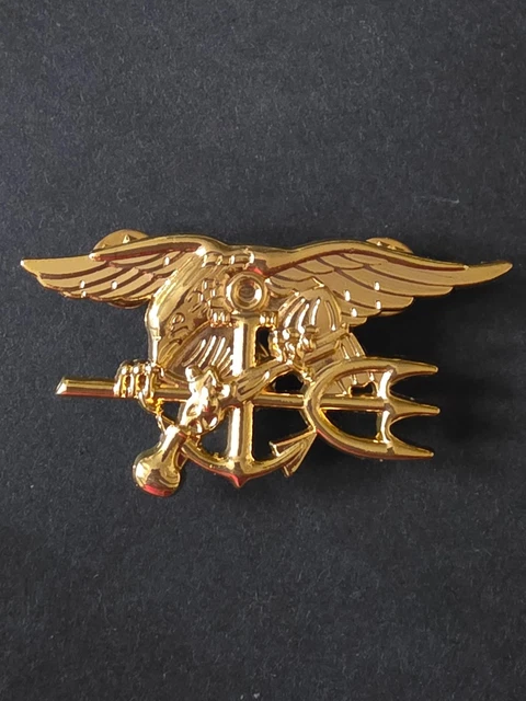 US NAVY SEAL Team Gold Metal Trident Chest Uniform Special Operations ...