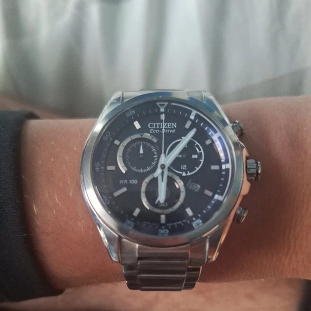 CITIZEN ECO-DRIVE CHRONOGRAPH WR 100m Men's Watch £109.99 - PicClick UK