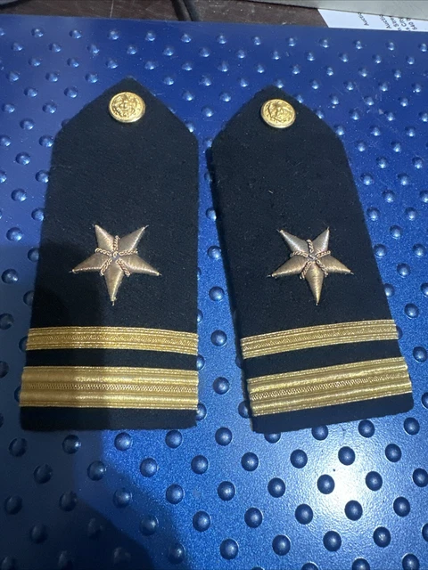 VTG US. NAVY Lieutenant Jr Grade Rank Hard Shoulder Boards £43.95 ...