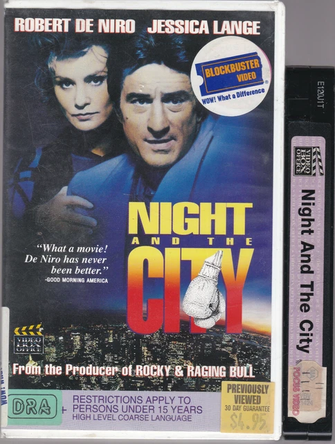 RARE VHS NIGHT AND THE CITY Big Box Ex-Rental Video Tape Blockbuster De ...